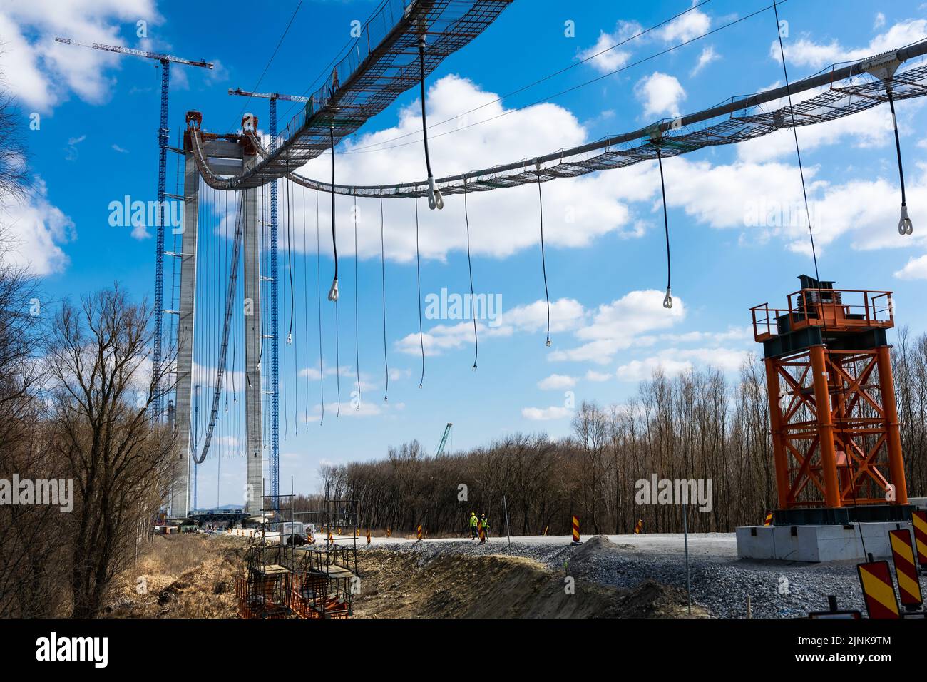 Construction site tall bridge hi-res stock photography and images - Alamy