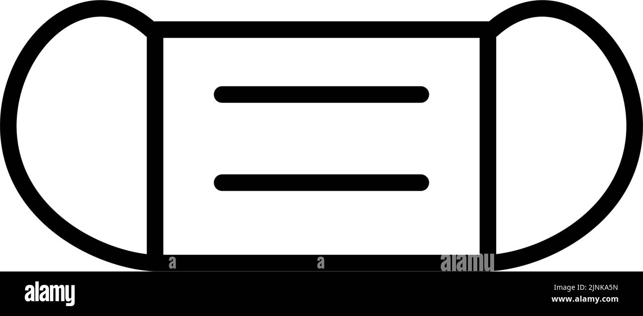 Simple mask icon, black and white Stock Vector Image & Art - Alamy