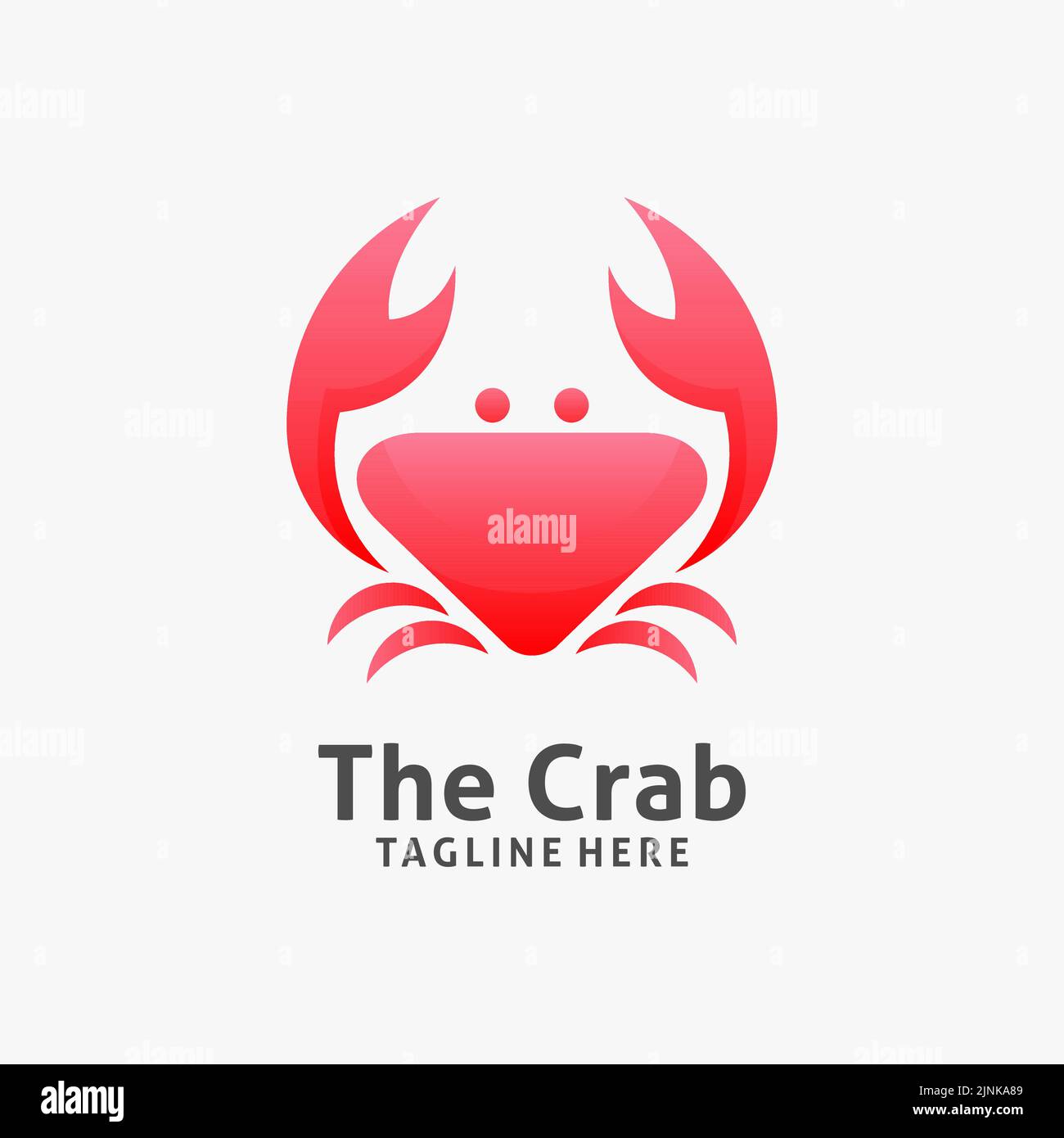 Red crab logo design Stock Vector Image & Art - Alamy