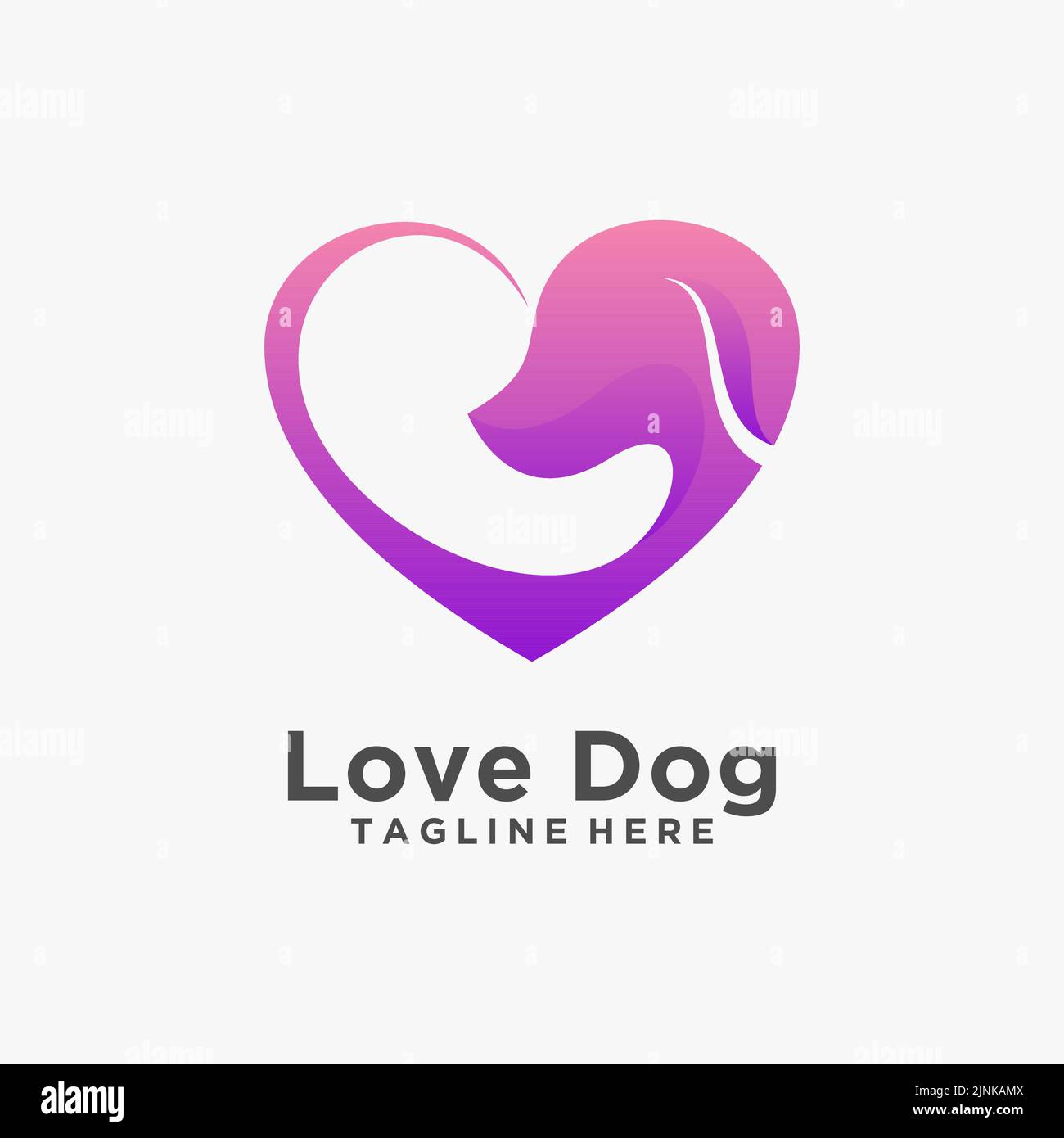 Love dog logo design Stock Vector Image & Art - Alamy