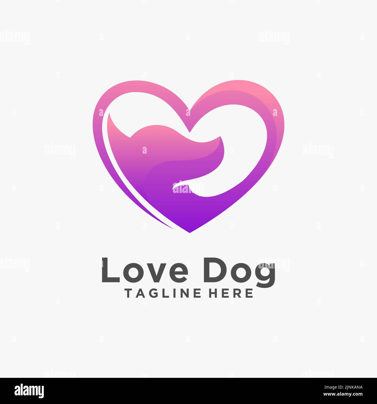 Love dog logo design Stock Vector Image & Art - Alamy