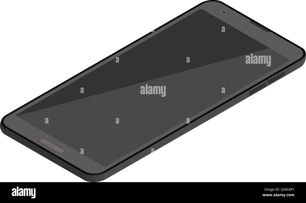 Illustration of a black smartphone isometric Stock Vector Image & Art ...