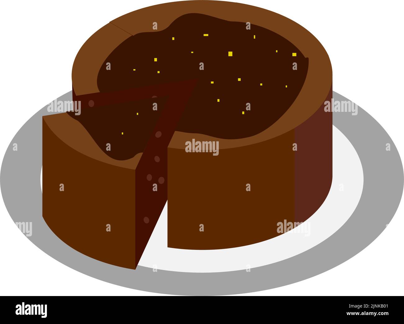Gateau chocolate whole cake isometric Stock Vector Image & Art - Alamy