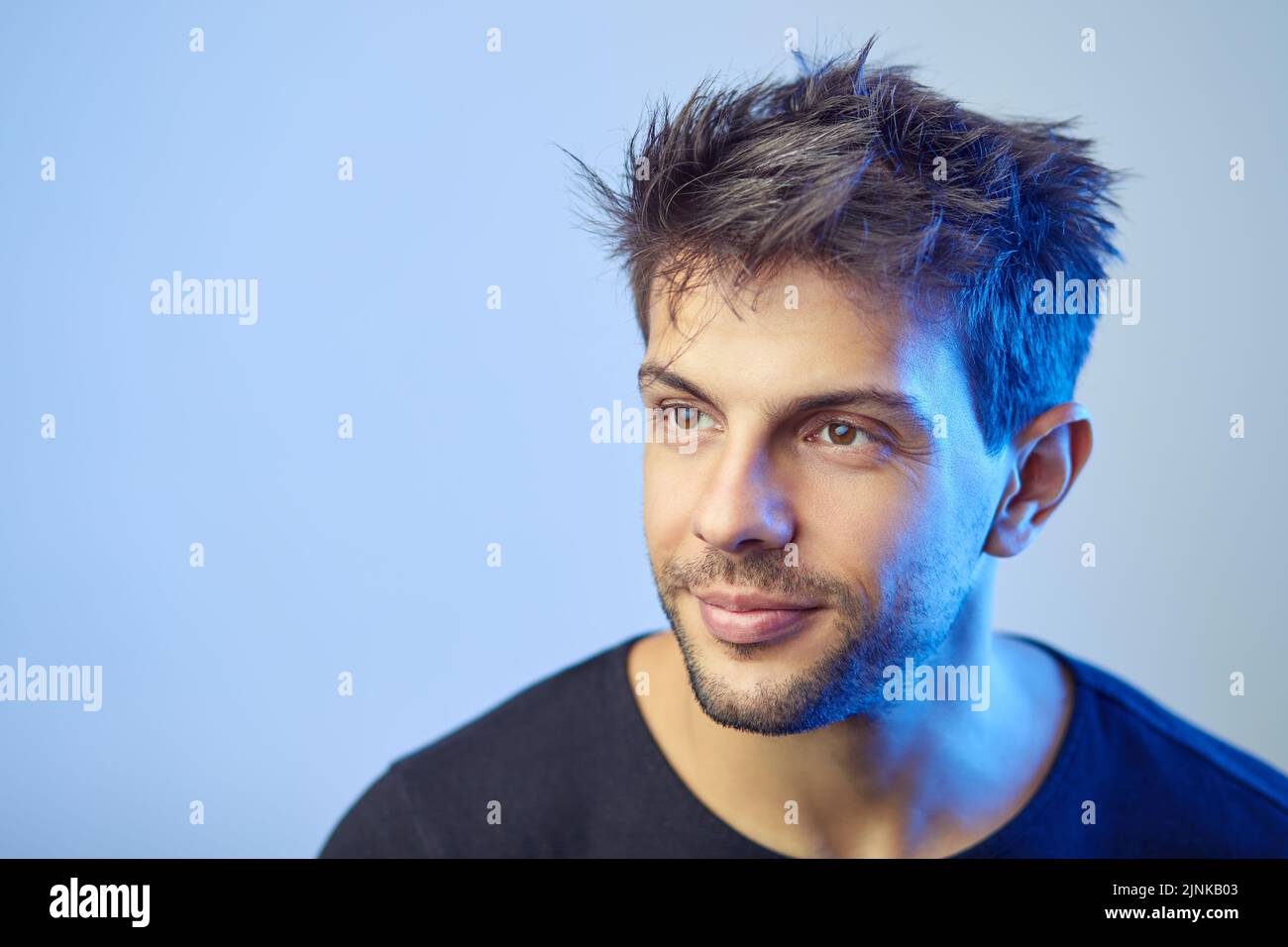 young man, three days beard, portrait, guy, man, men, young, three days ...