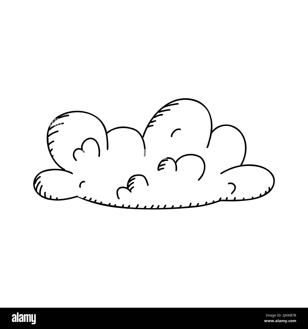 Clouds doodle collection. Outline scribble sky. Vector retro fog Stock ...