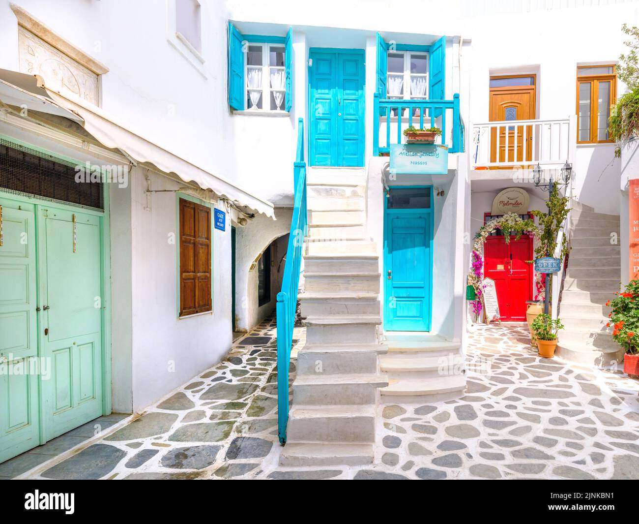 Picturesque Streets, Naxos Island The Chora,Old Town of Naxos,Capital ...