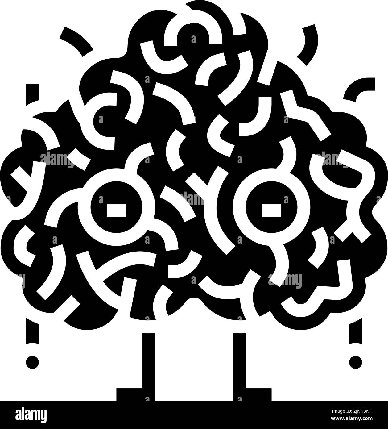 shaggy monster glyph icon vector illustration Stock Vector Image & Art ...