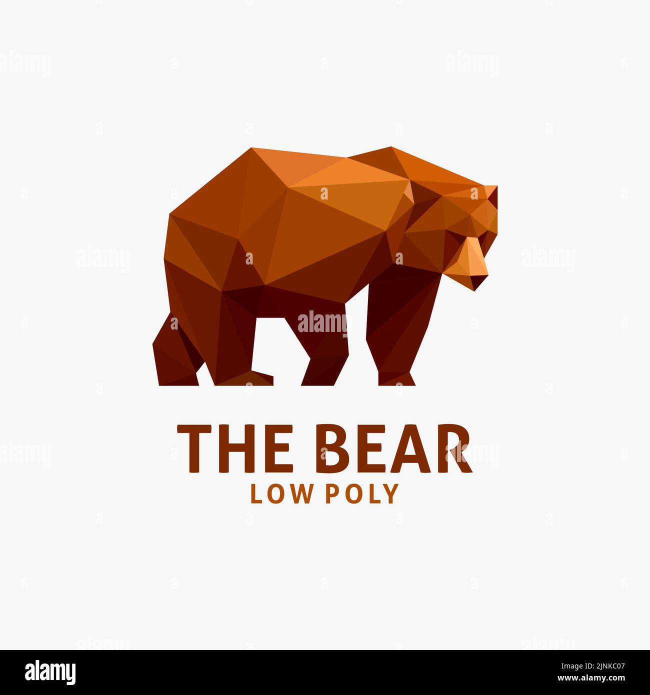 Bear low poly logo design Stock Vector Image & Art - Alamy