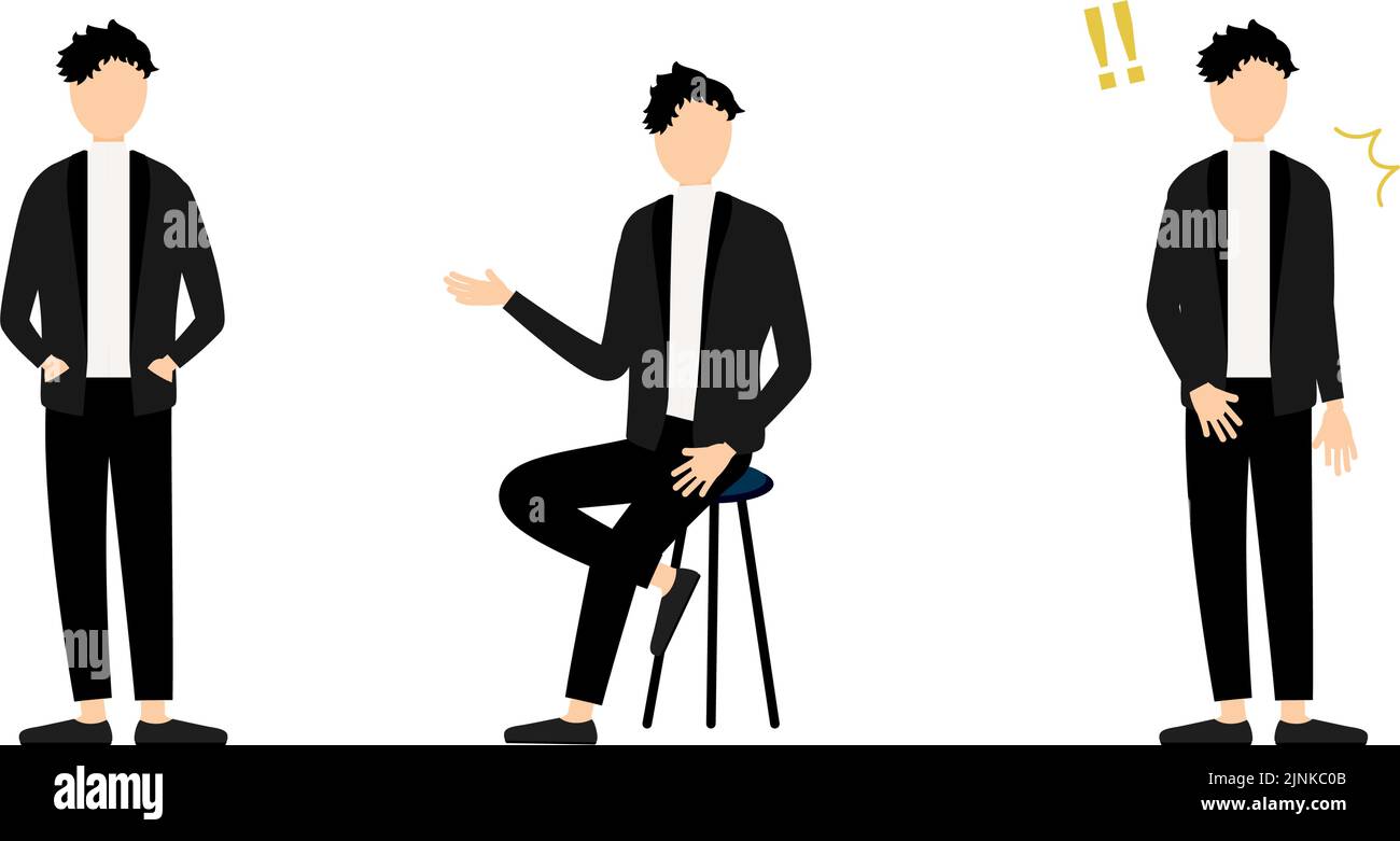 Standing hands in pockets Stock Vector Images - Alamy