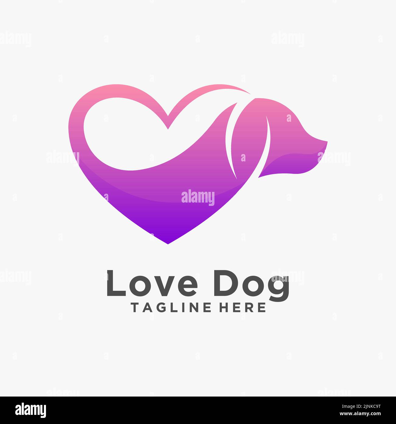 Love dog logo design Stock Vector Image & Art - Alamy