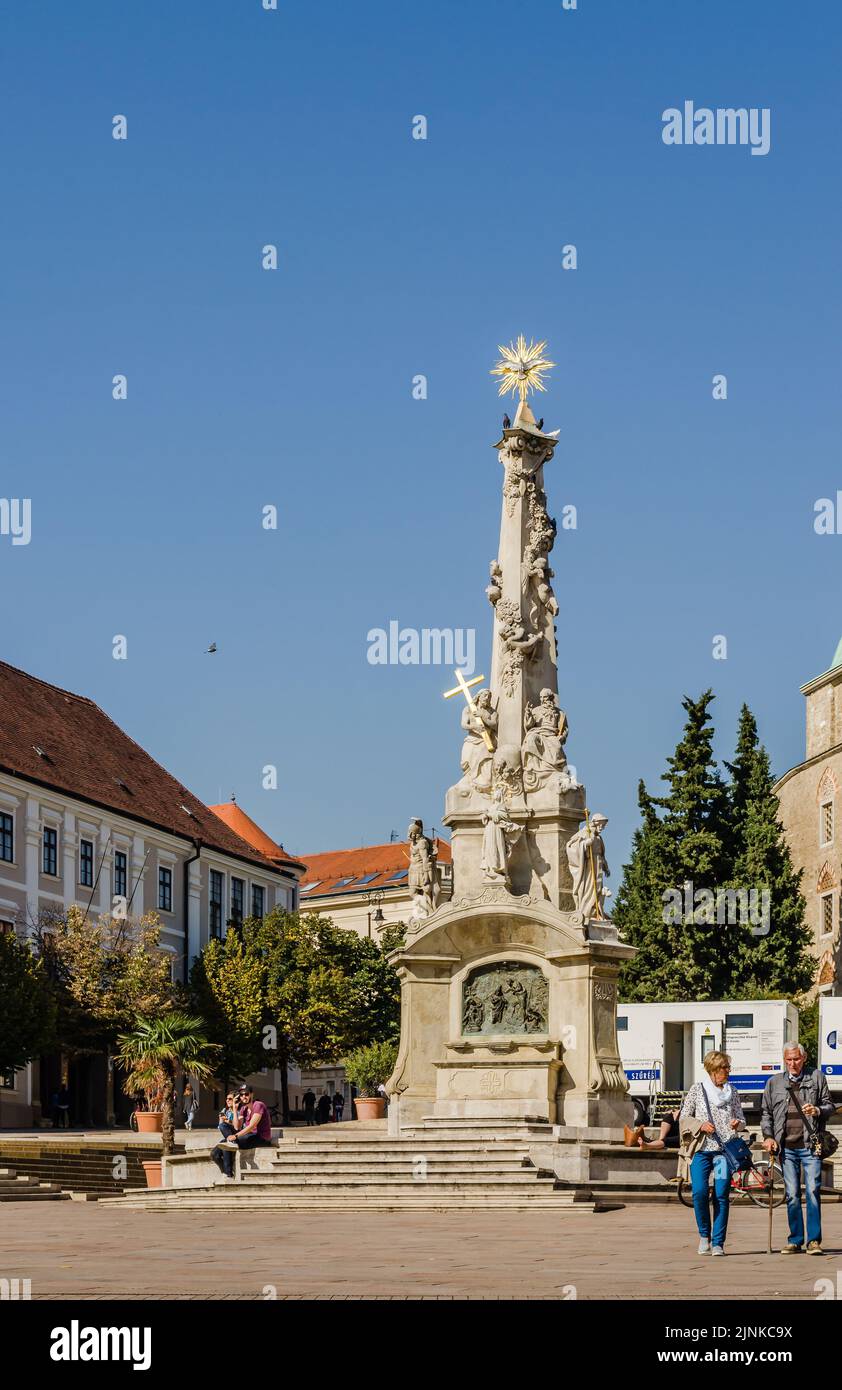 Pecs, Hungary - October 06, 2018: Obeliskl - Monument St. Trinity in ...