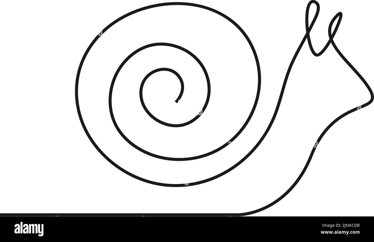 Snail line art design template Stock Vector Image & Art - Alamy