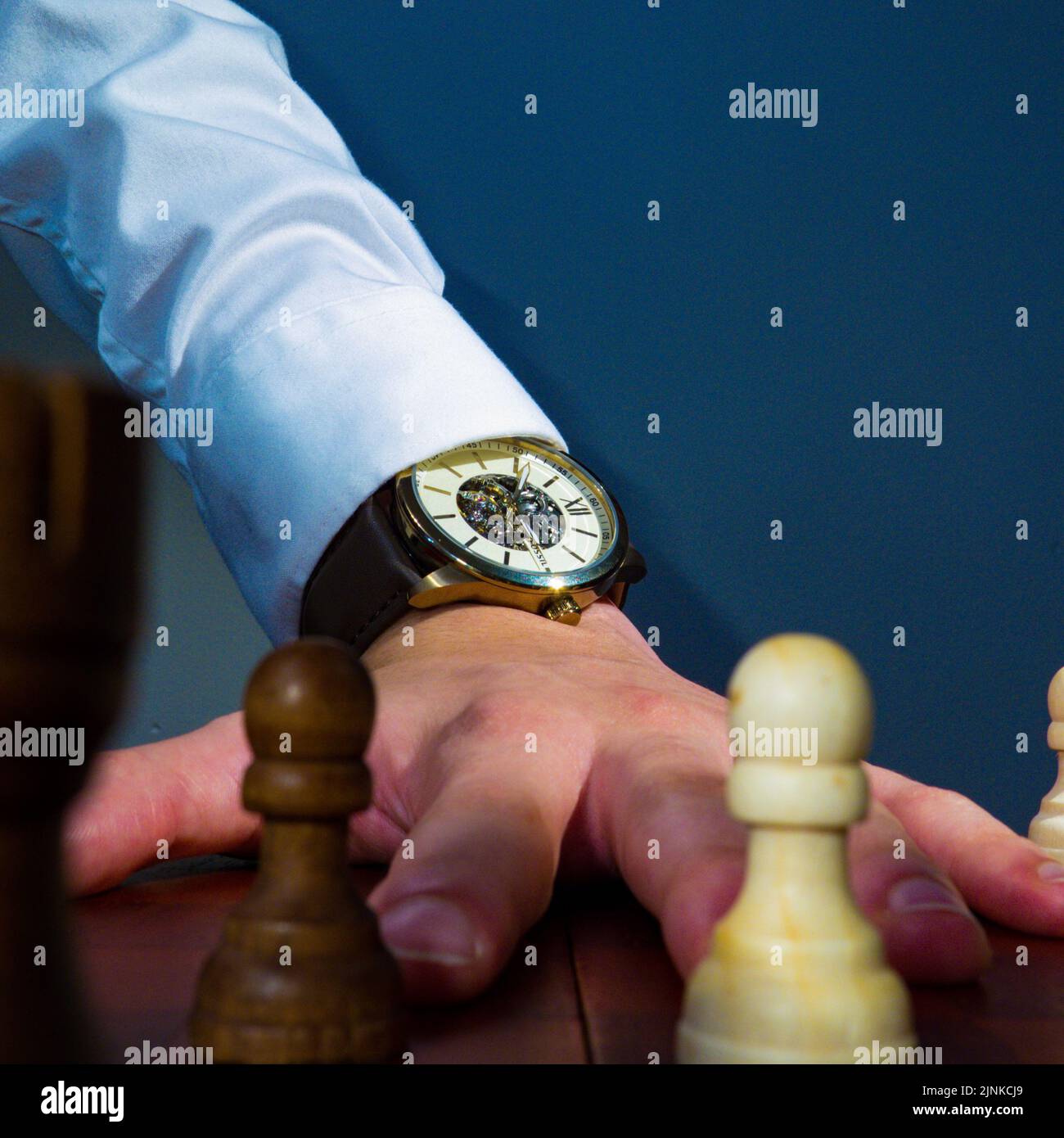 Chess board with a beautiful watch Stock Photo - Alamy