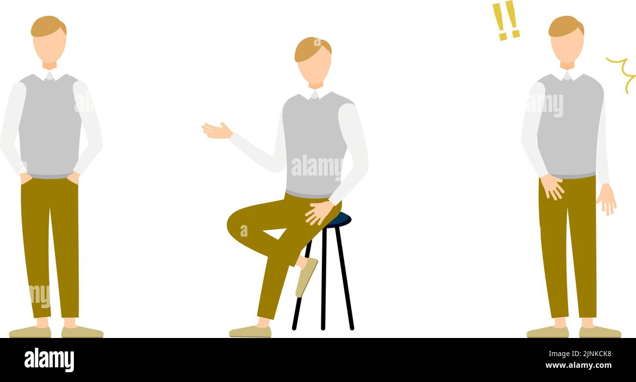 Hands in the pocket Stock Vector Images - Alamy