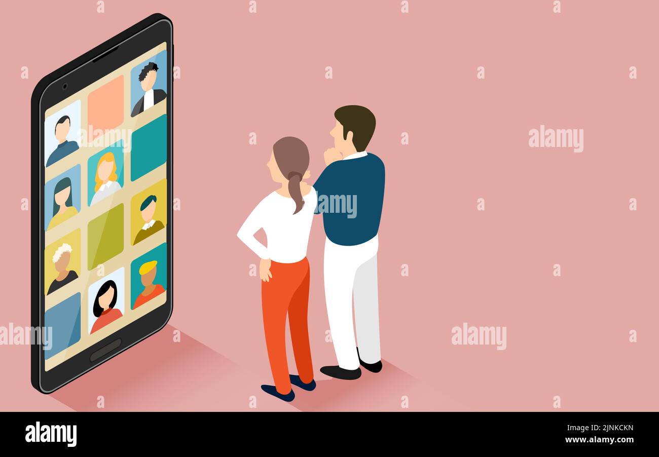 Too many friends Stock Vector Images - Alamy