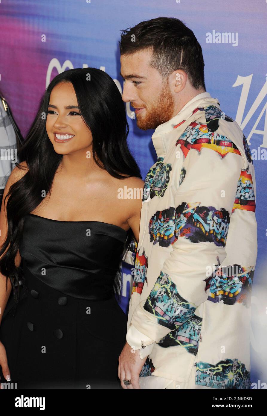 HOLLYWOOD, CA - AUGUST 11: (L-R) Becky G and Angus Cloud attend Variety ...