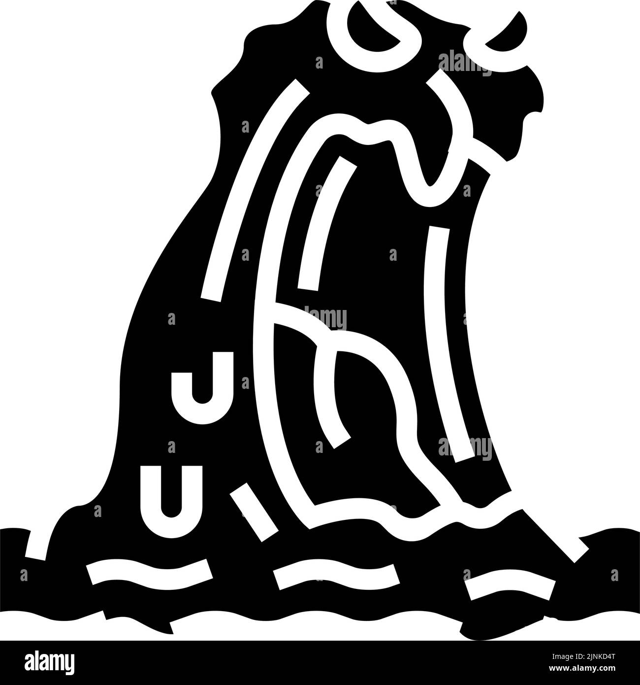 water monster glyph icon vector illustration Stock Vector Image & Art ...