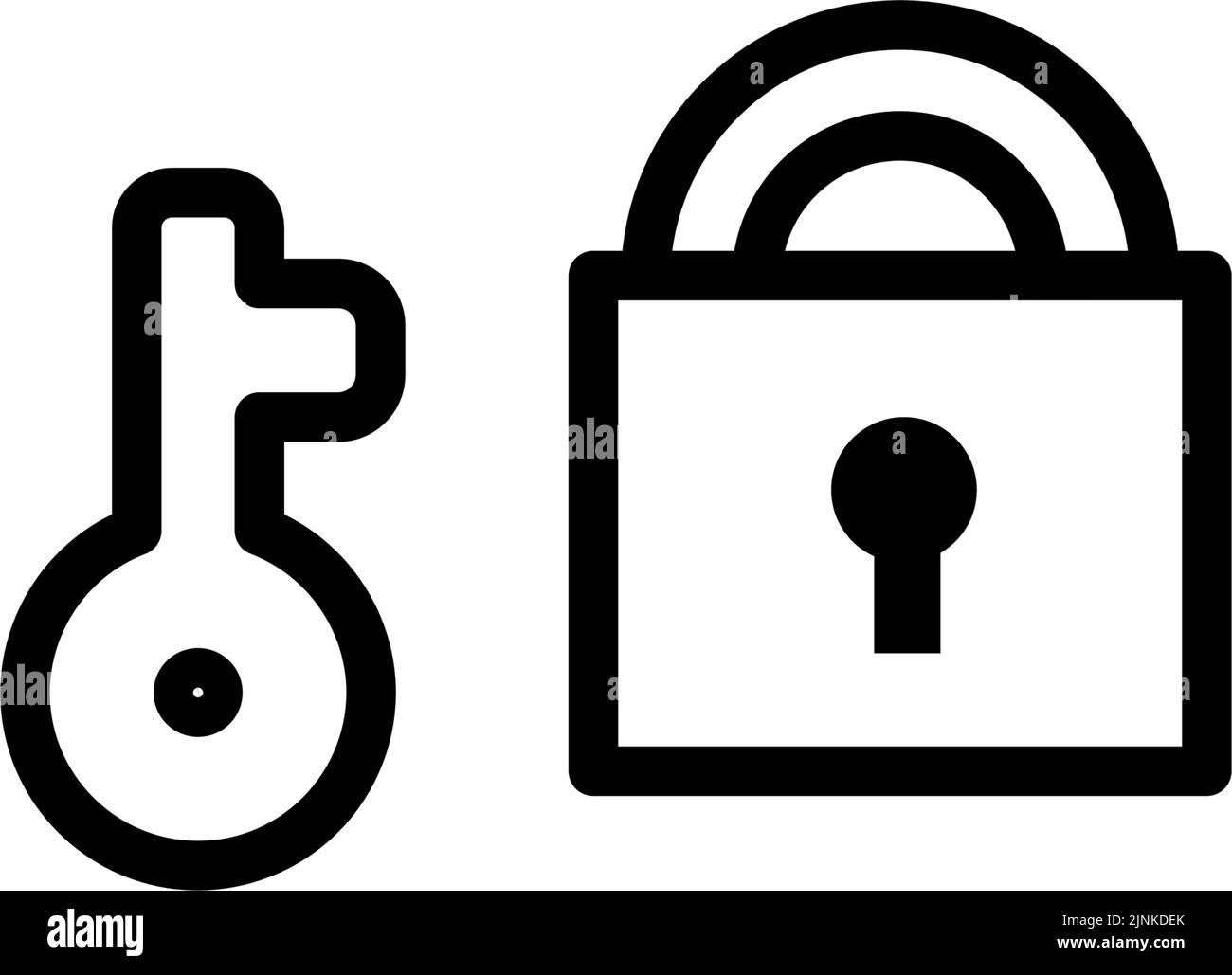 Simple security lock icon, white background Stock Vector Image & Art ...