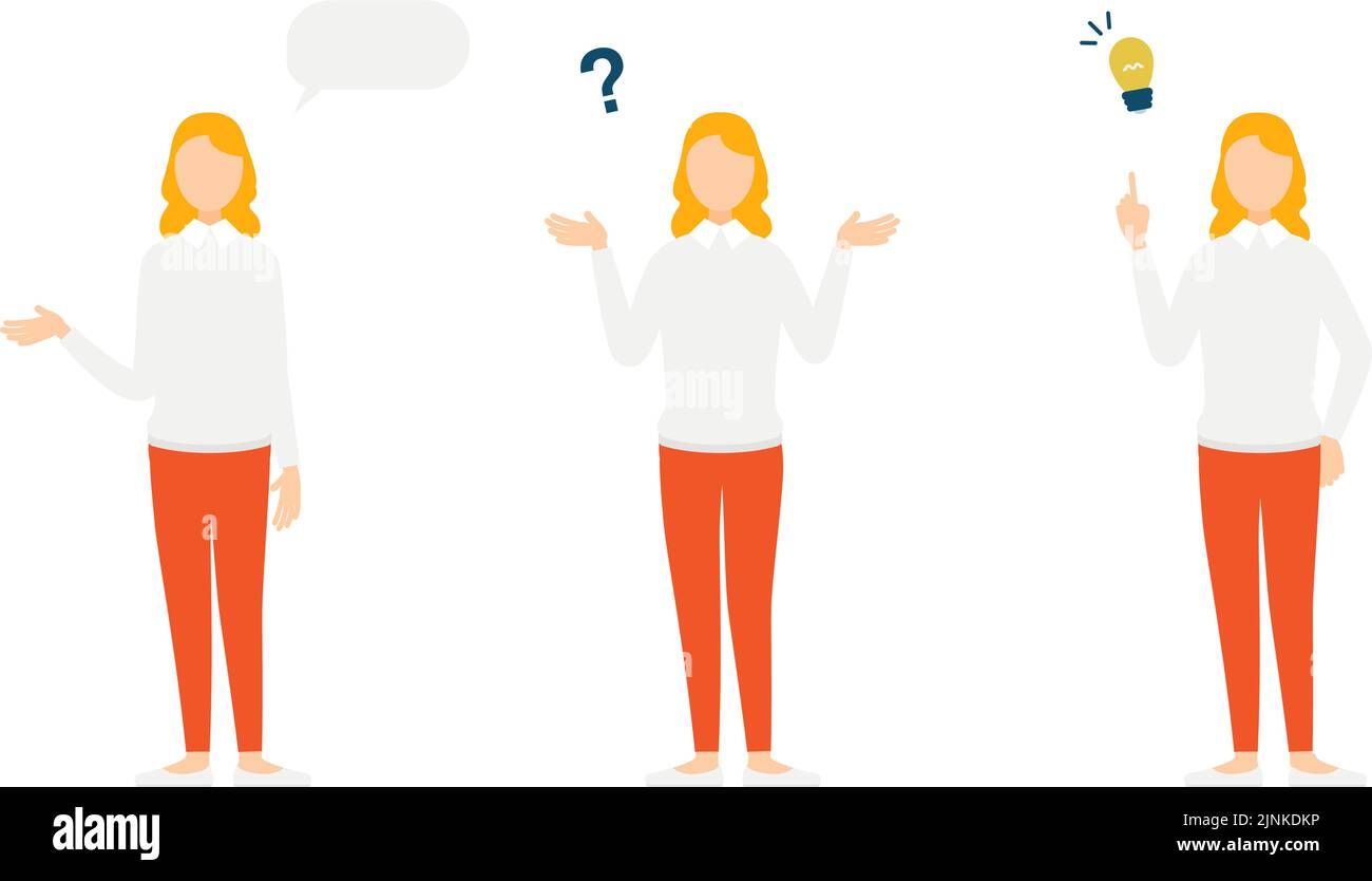 Person pose set Speaking / questioning / solving Stock Vector Image ...