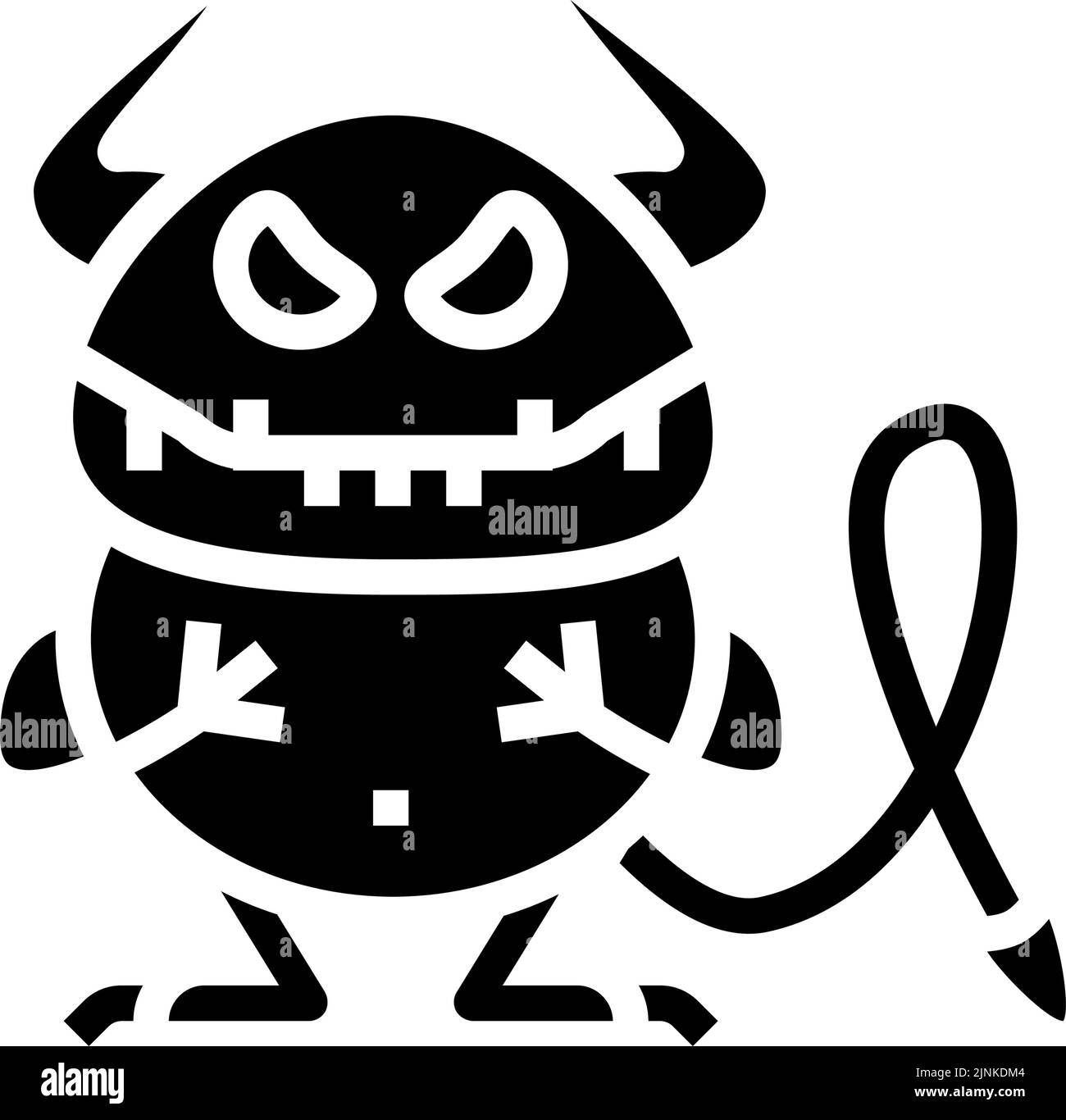 small monster glyph icon vector illustration Stock Vector Image & Art ...