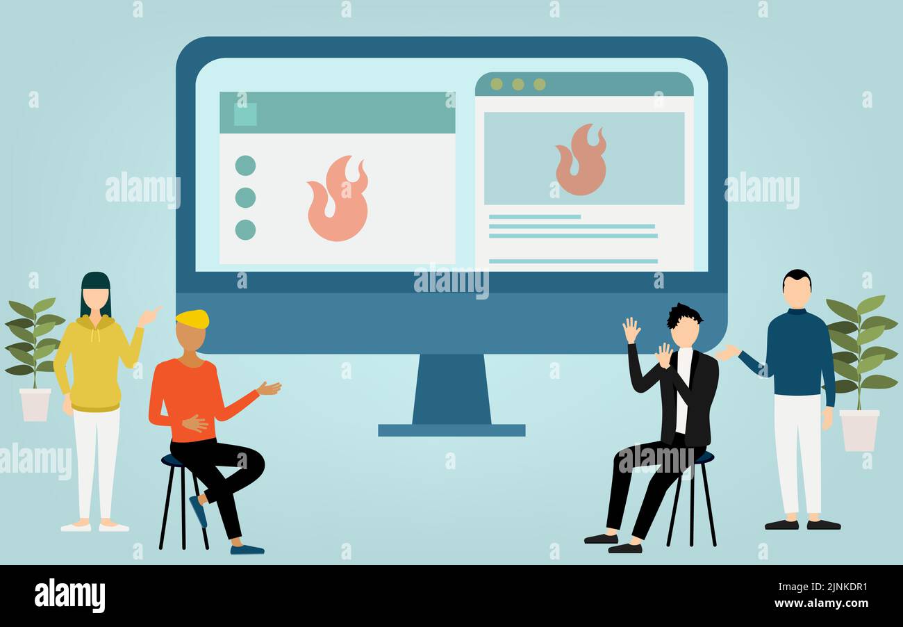 Internet controversy Stock Vector Images - Alamy