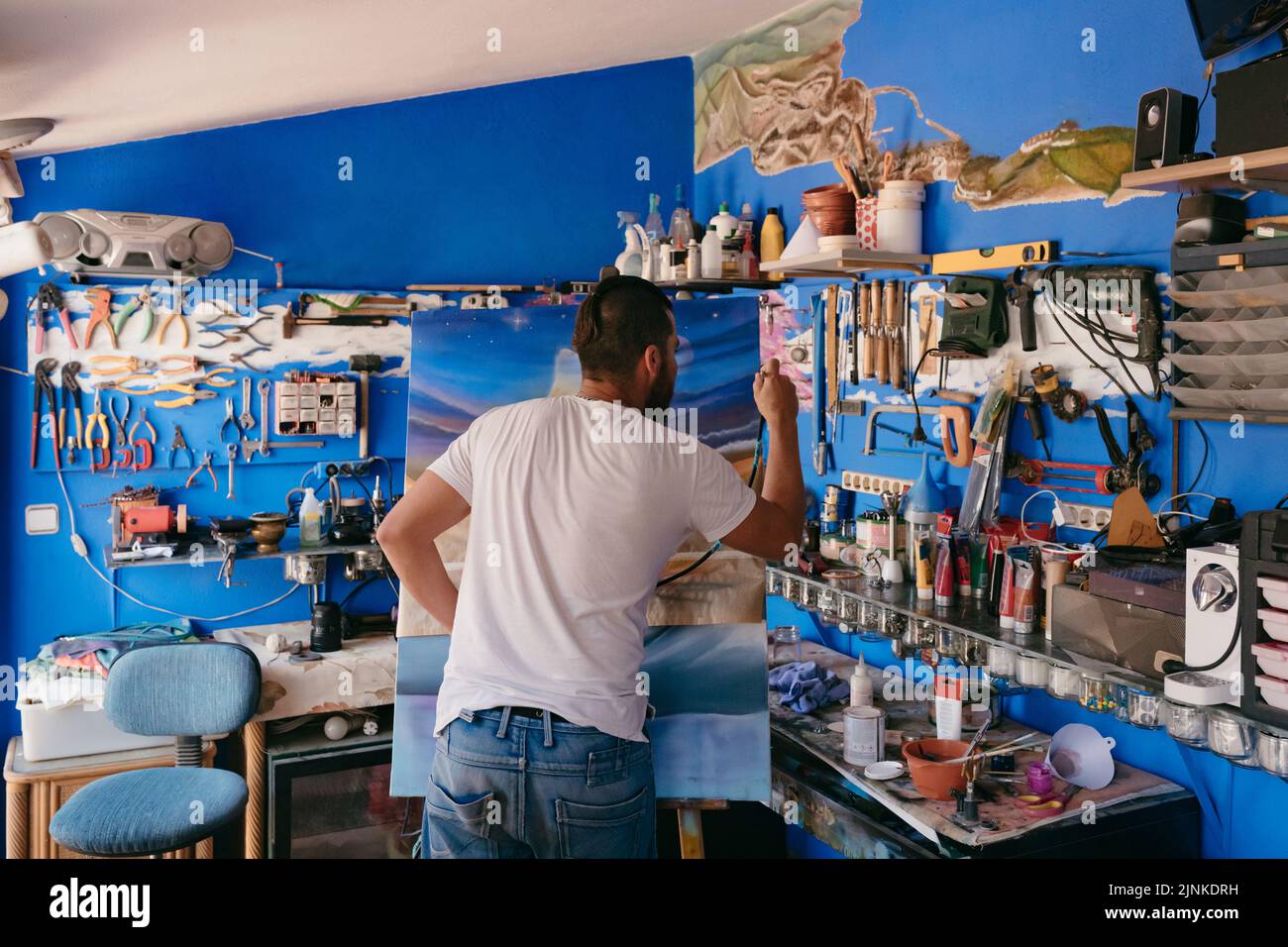 painting, art, studio, airbrushpistole, drawing, arts, studios Stock ...