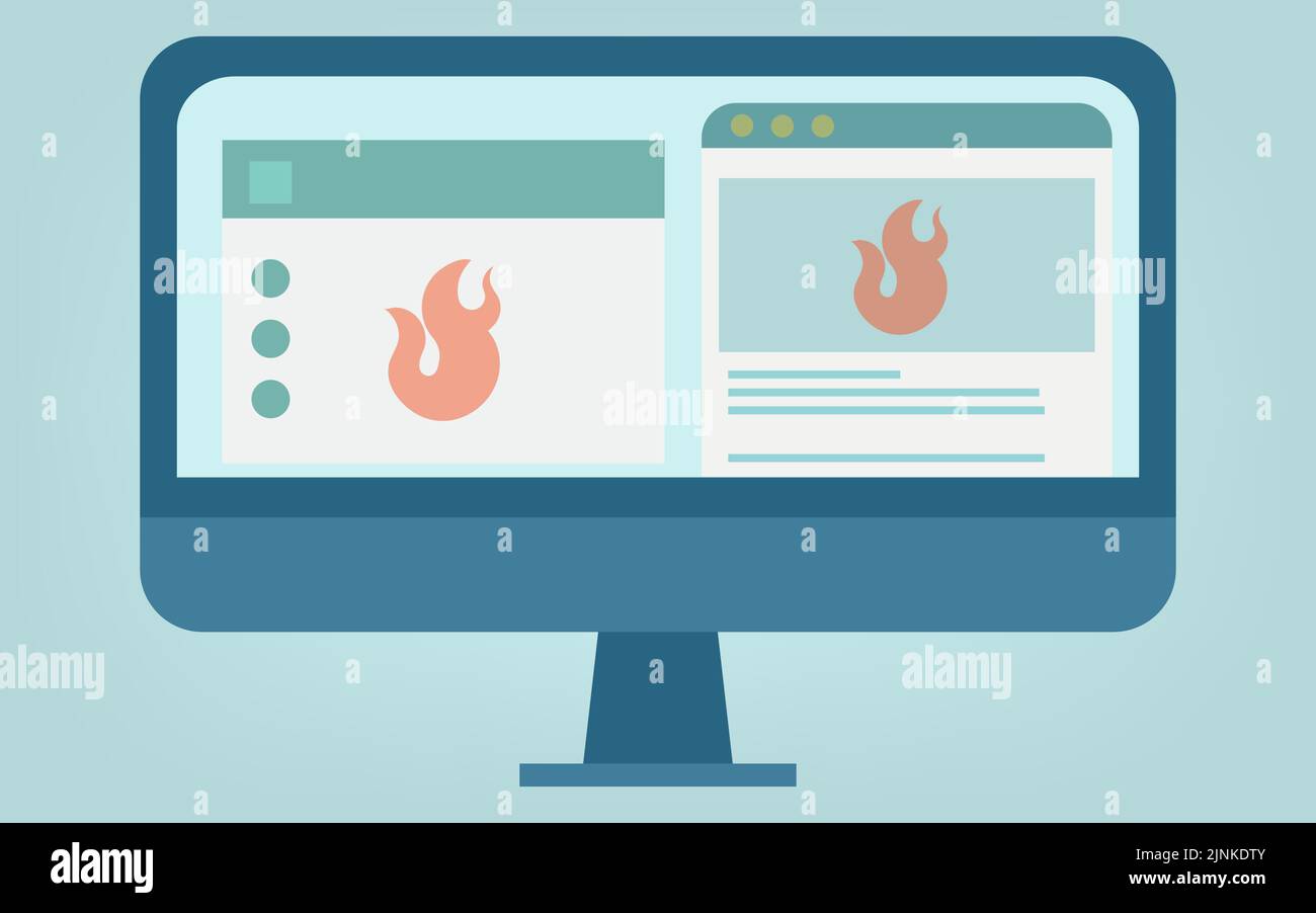 Fighting internet Stock Vector Images - Alamy