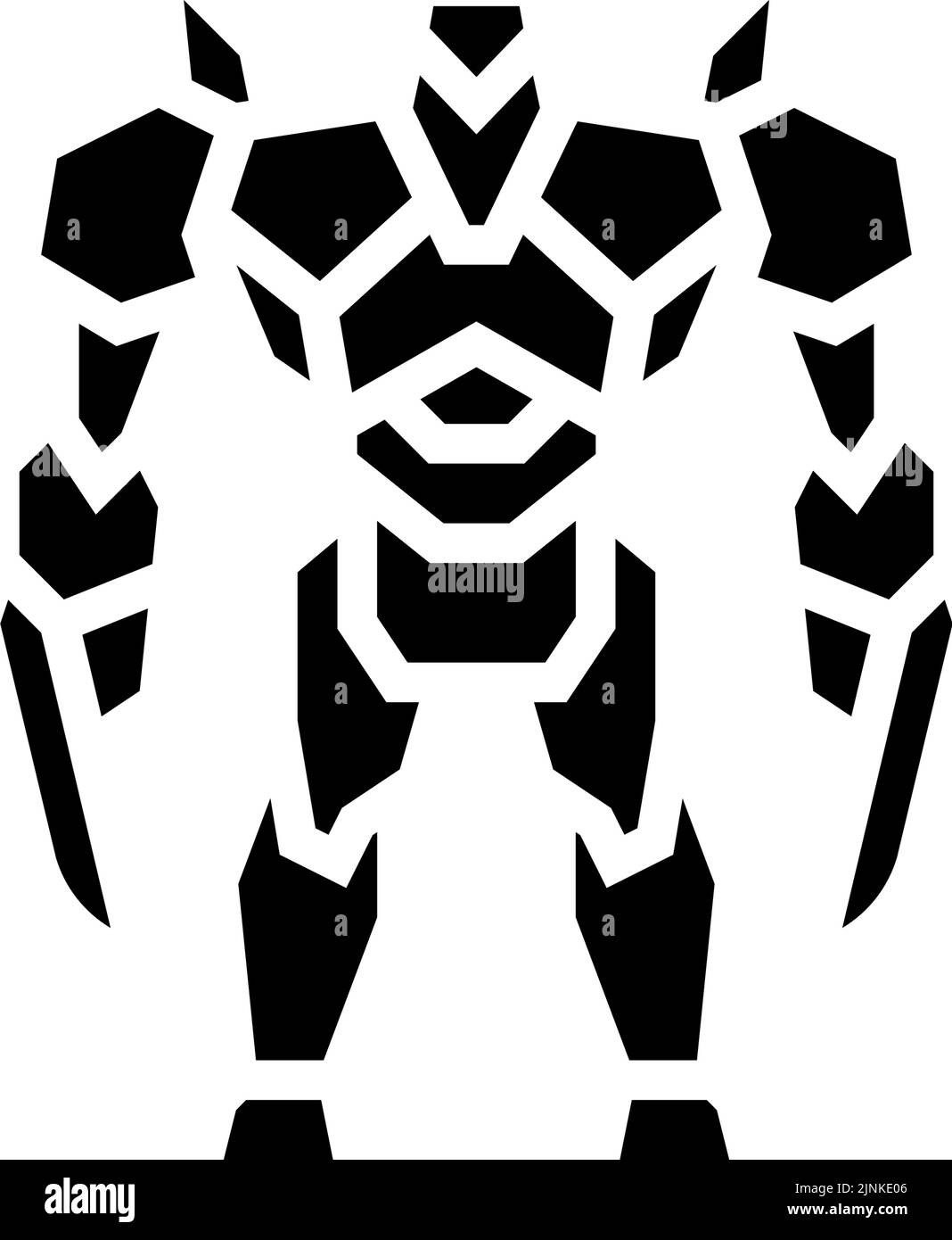 metal monster glyph icon vector illustration Stock Vector Image & Art ...