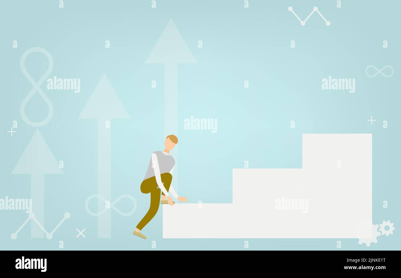 Stepping into career Stock Vector Images - Alamy