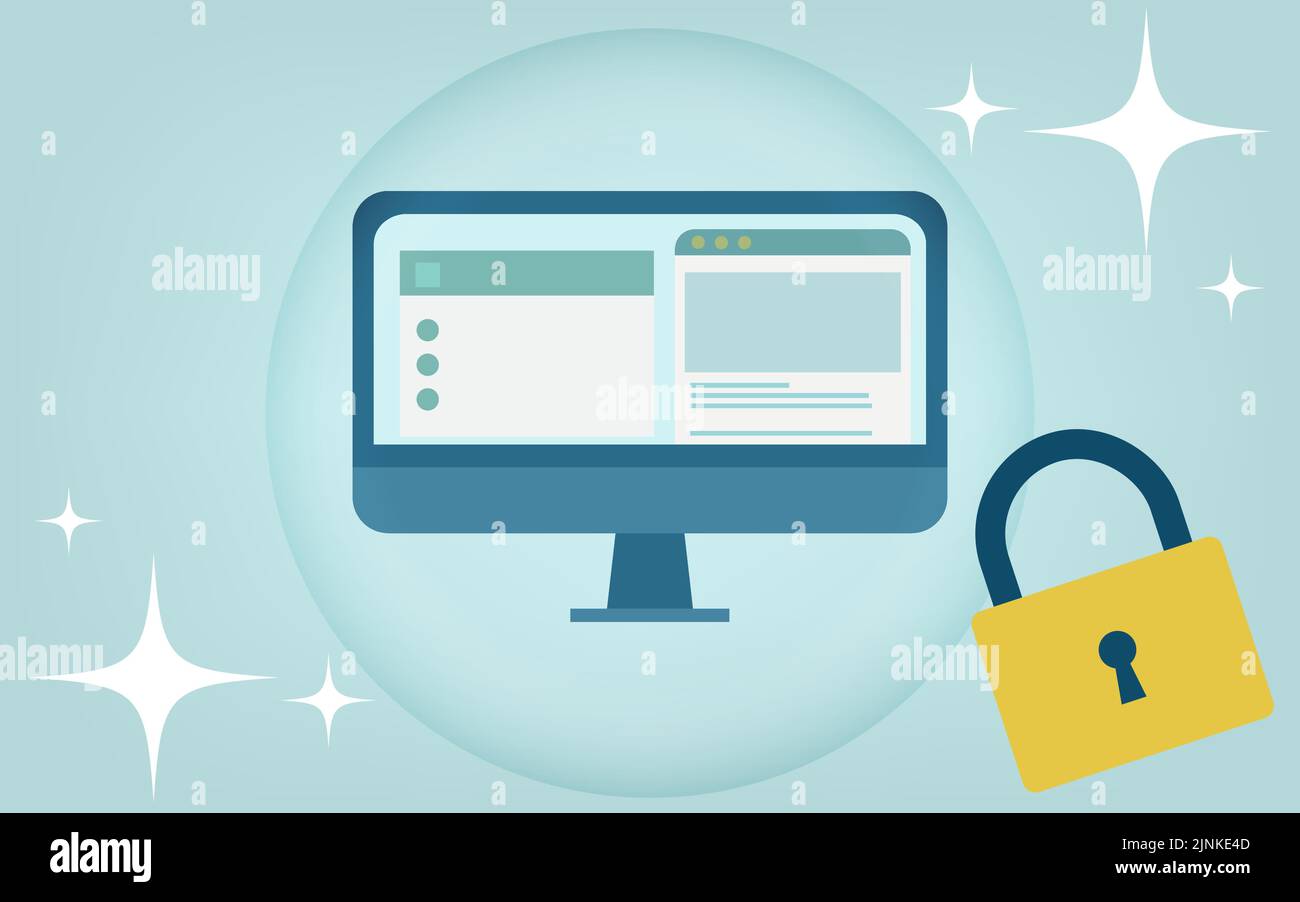 Computer hacking personal information Stock Vector Images - Alamy