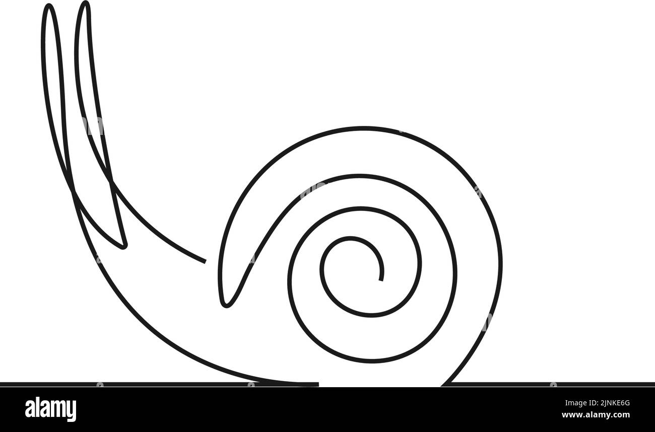 Snail line art design template Stock Vector Image & Art - Alamy