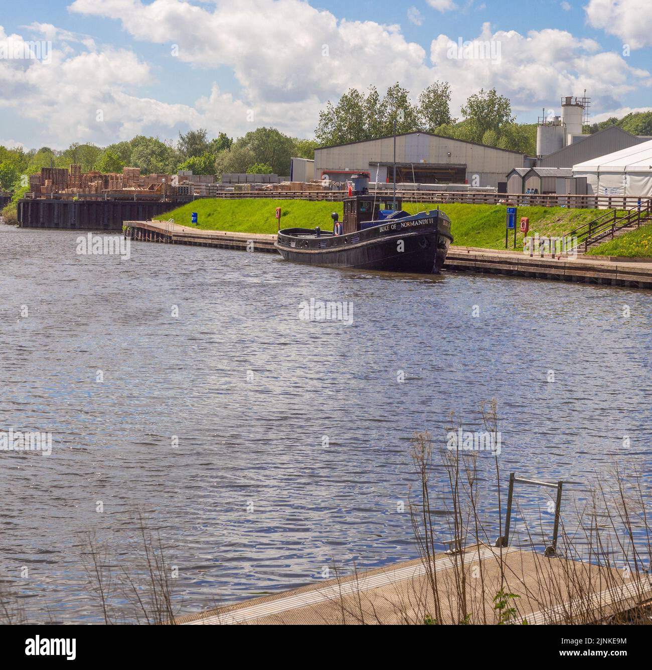 Anderton, Cheshire, UK. May 10th 2022. Large boat 'Duke of Normandy II ...