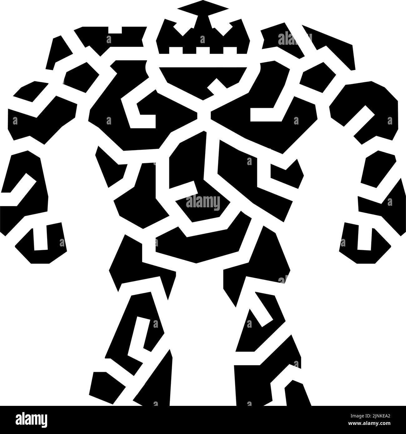 stone monster glyph icon vector illustration Stock Vector Image & Art ...