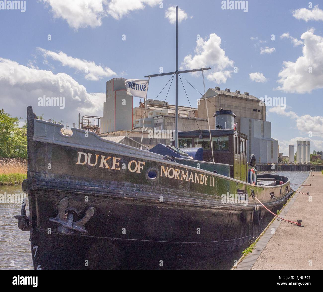 Anderton, Cheshire, UK. May 10th 2022. Large boat 'Duke of Normandy II ...