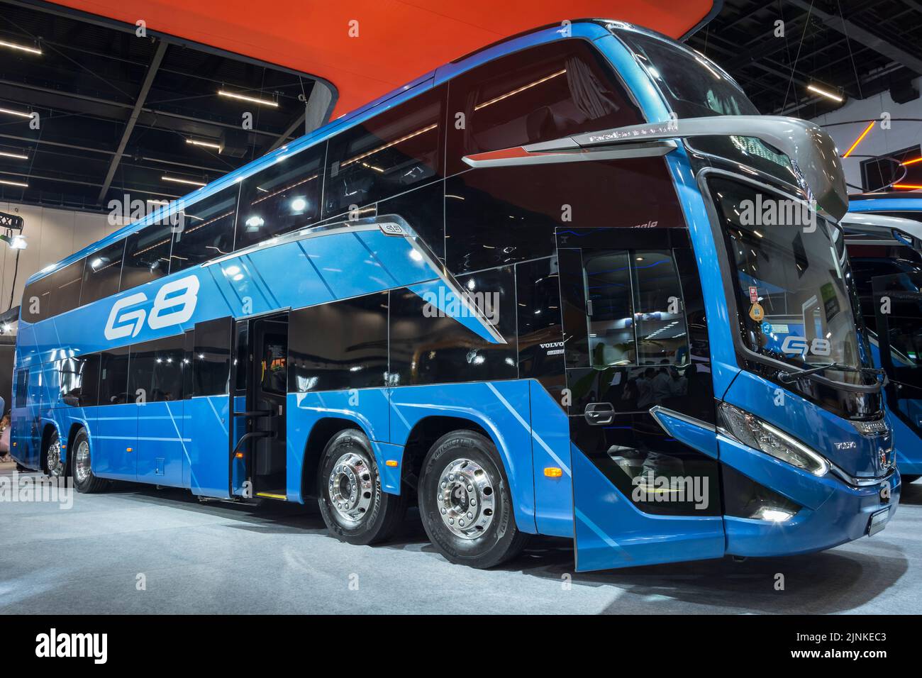 Marcopolo Paradiso G8 1800 DD Volvo B450R on display at the LAT.BUS ...