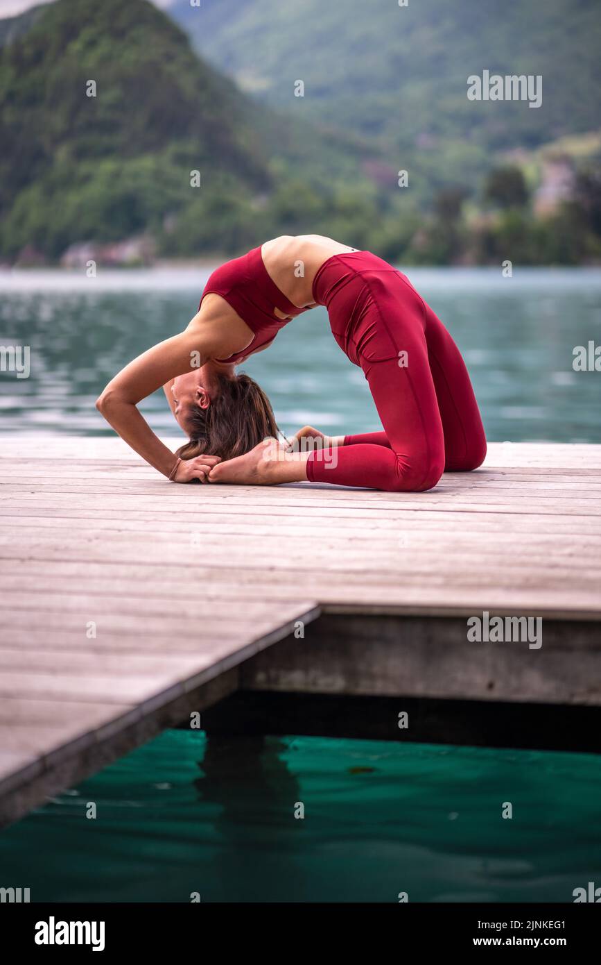 yoga, back bending, outdoor yoga, kapotasana, yogas, backbend ...