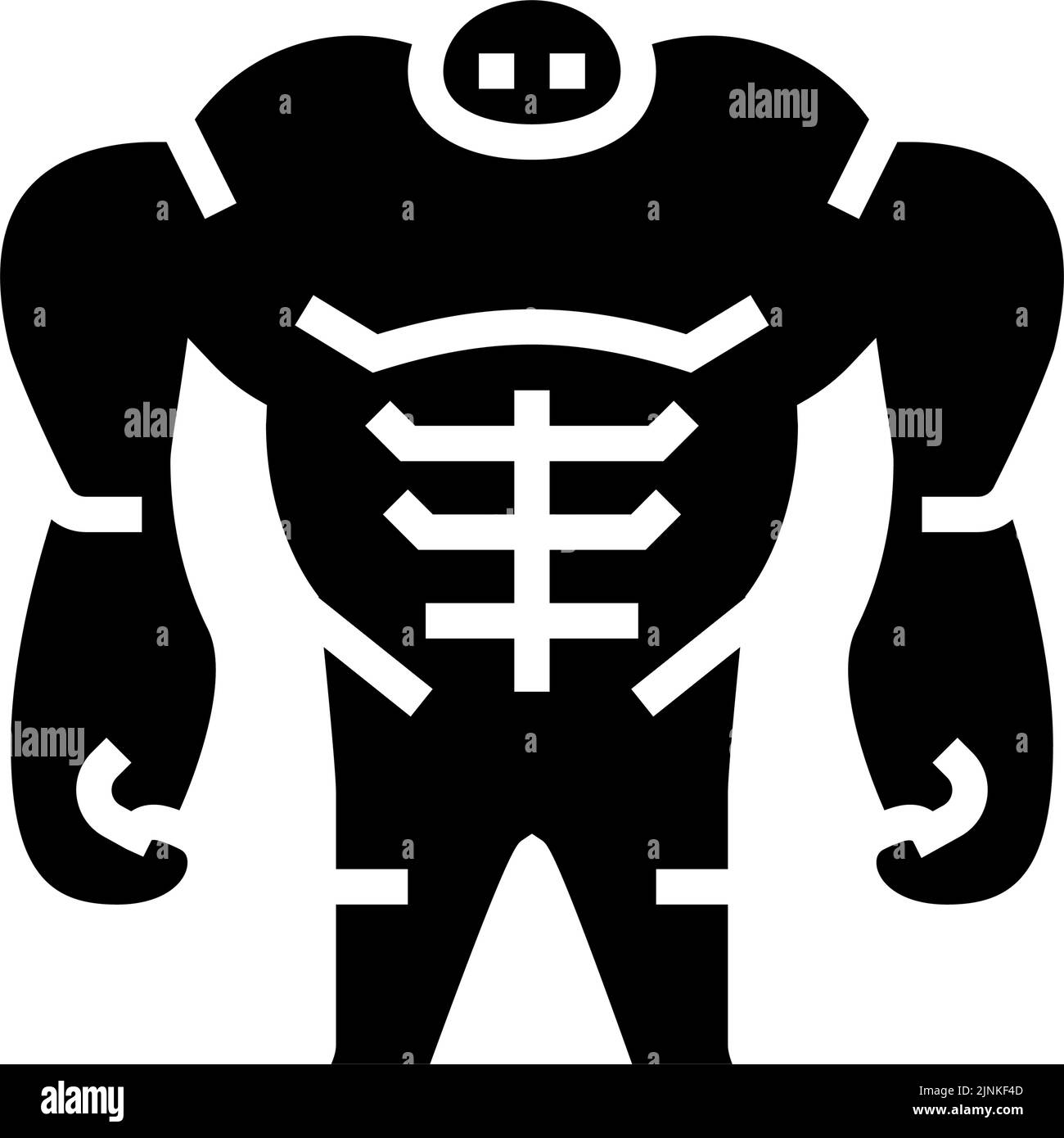 huge monster glyph icon vector illustration Stock Vector Image & Art ...