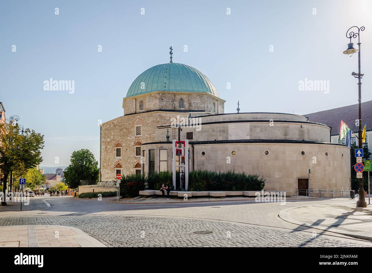 Pecs, Hungary - October 06, 2018: Cityscape on main city Square of Pecs ...