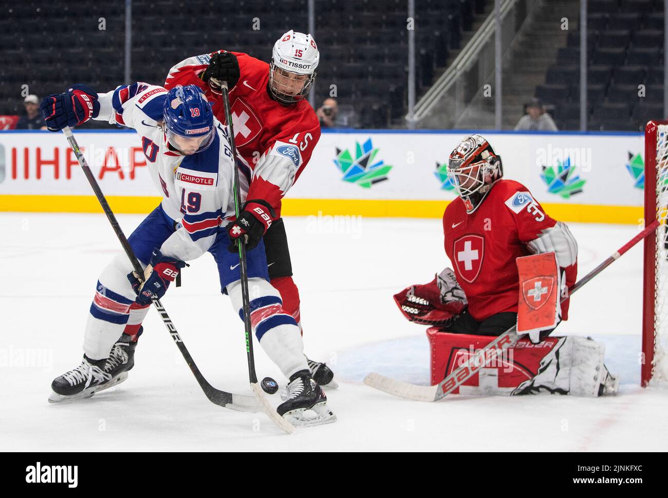 August 11, 2022, EDMONTON, AB, CANADA: CORRECTS GOALIE TO KEVIN PASCHE ...