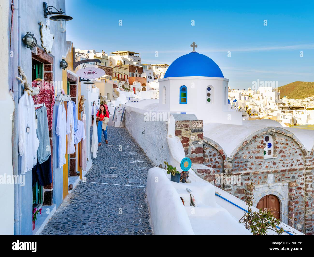 Classic Blue Domes,Church and White Architecture Santorini , Oia,Greece ...