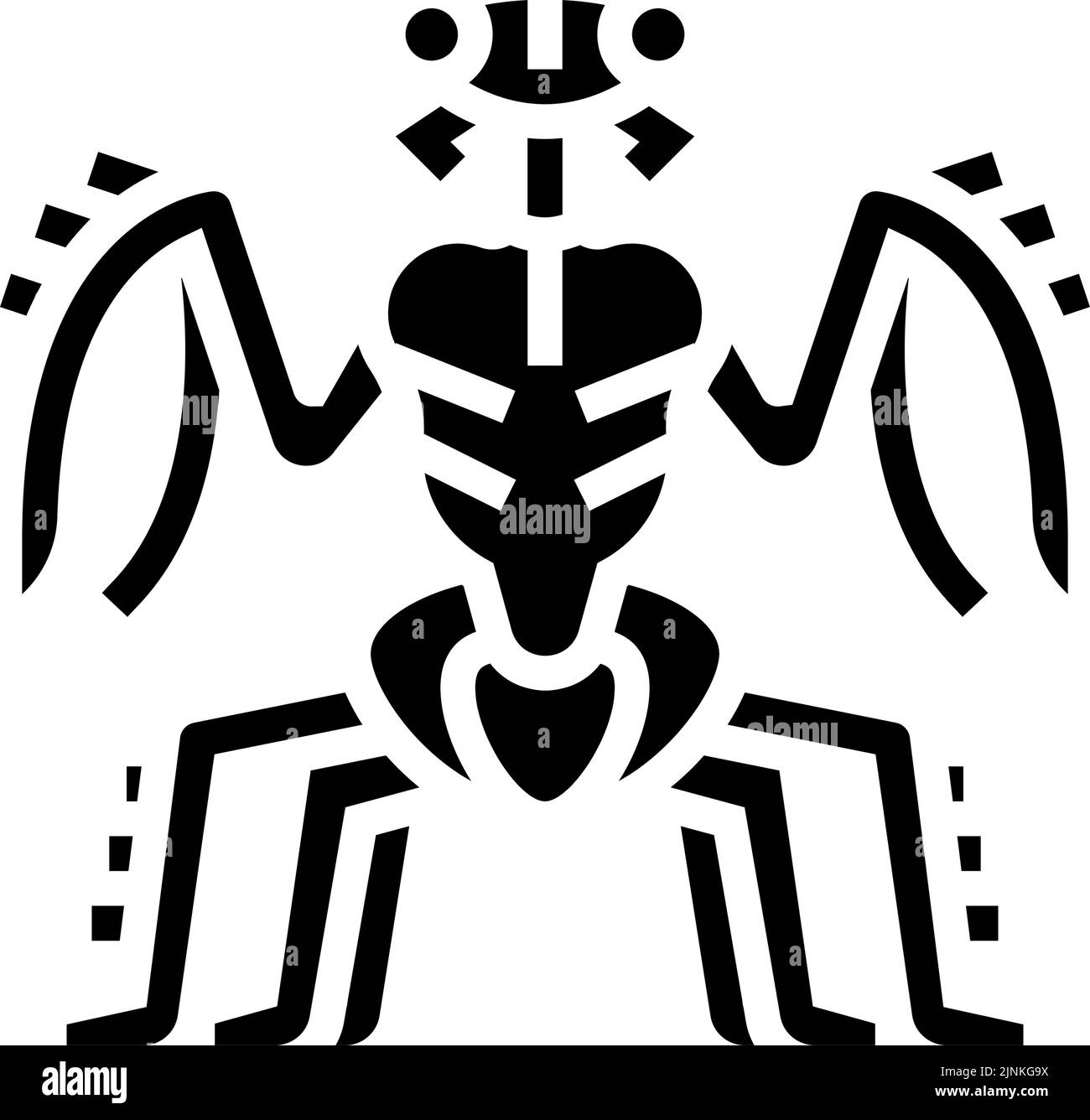 monster insect glyph icon vector illustration Stock Vector Image & Art ...