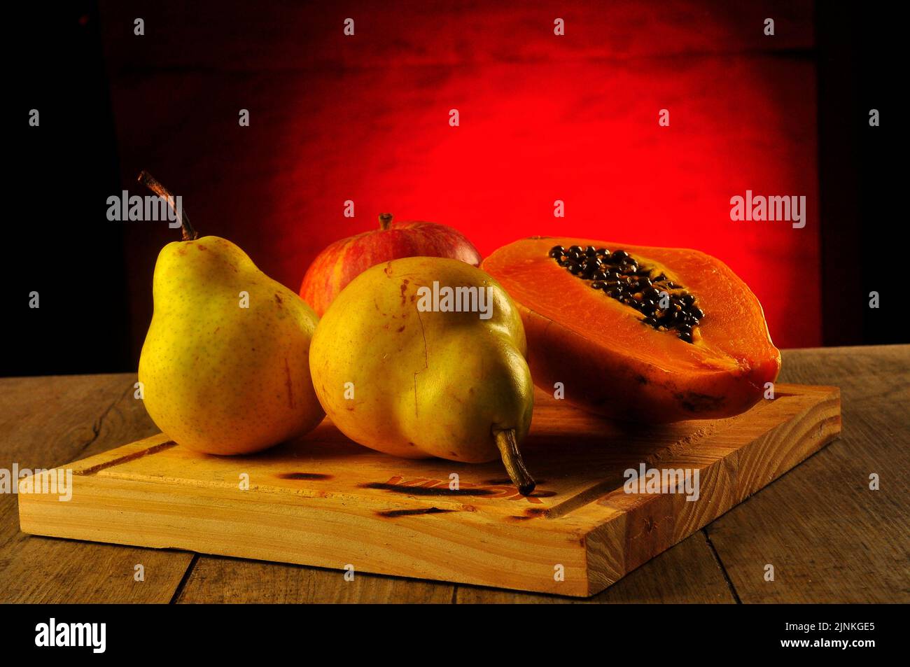 Tropical fruits on the table, healthy food Stock Photo - Alamy
