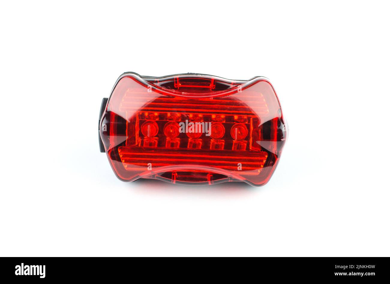 Red bicycle light isolated on white background Stock Photo - Alamy
