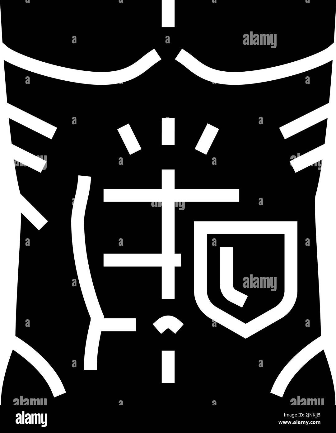 muscular defense glyph icon vector illustration Stock Vector Image ...