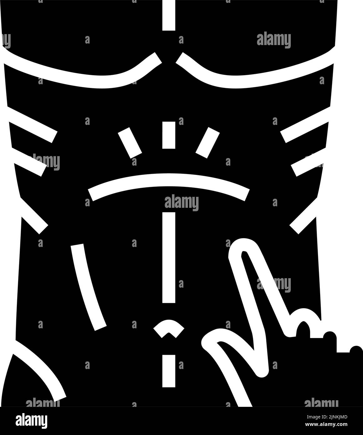 abdominal reflexes glyph icon vector illustration Stock Vector Image ...