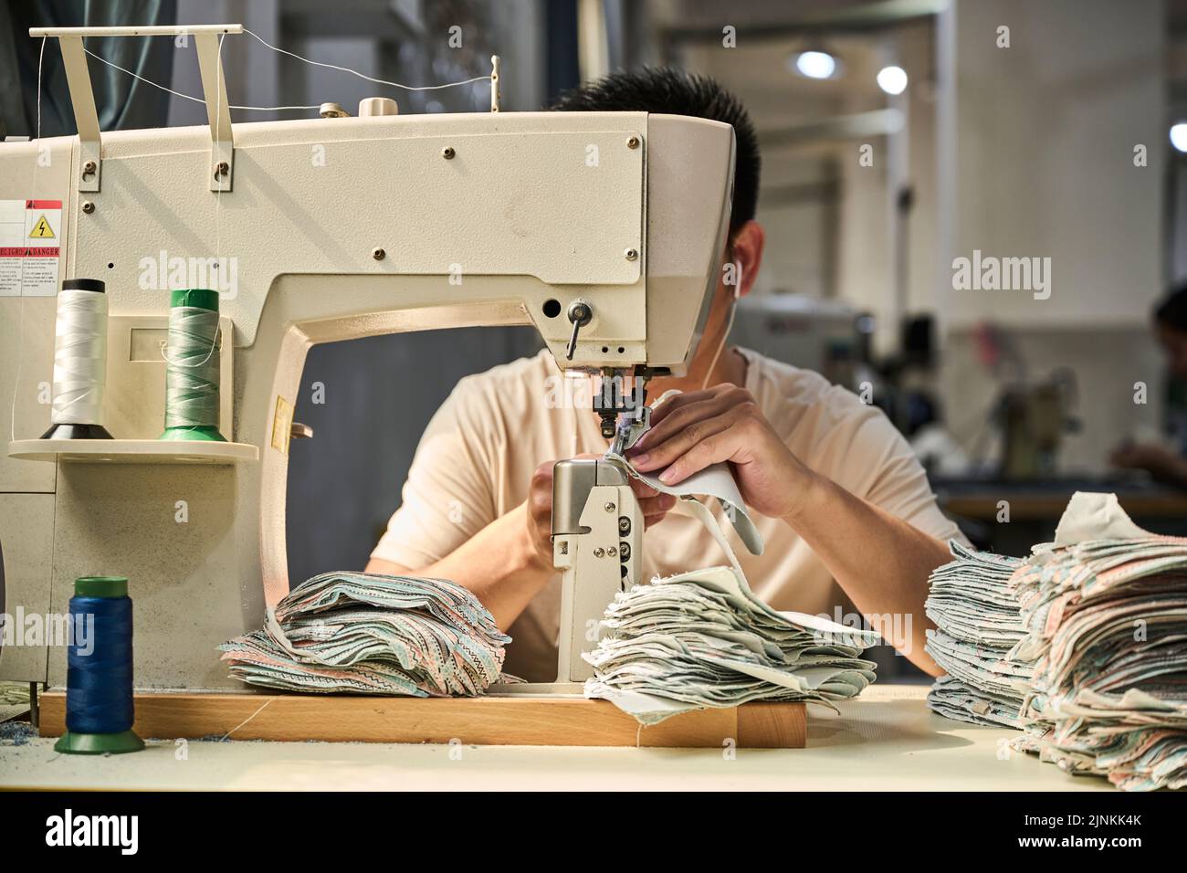 east asian culture, factory, sewing machine, schuhfabrik ...