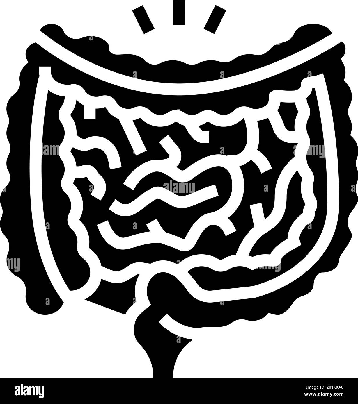 gastrocolic reflex glyph icon vector illustration Stock Vector Image ...