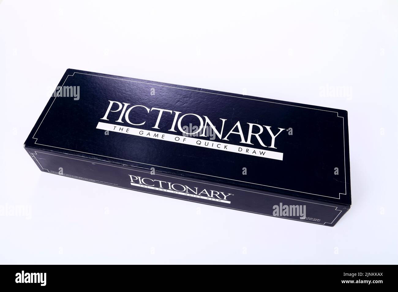 Pictionary game box isolated on a white background Stock Photo - Alamy