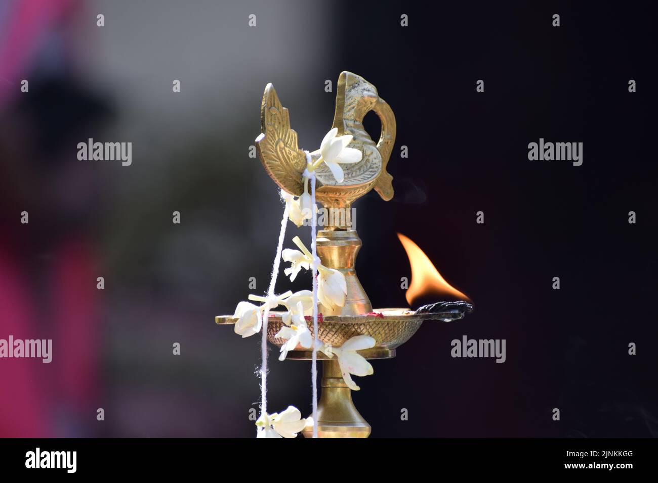 Brass oil lamp Stock Photo - Alamy