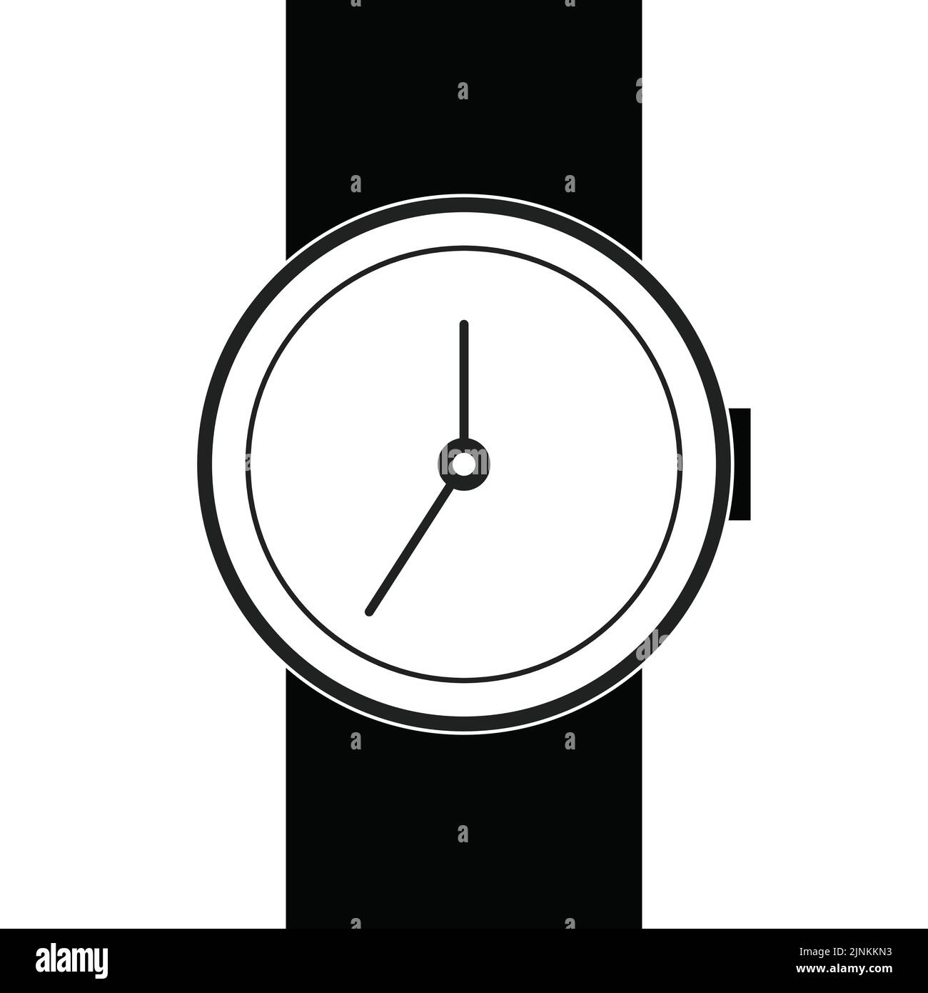 Analog wristband watch greyscale icon - vector illustration Stock ...